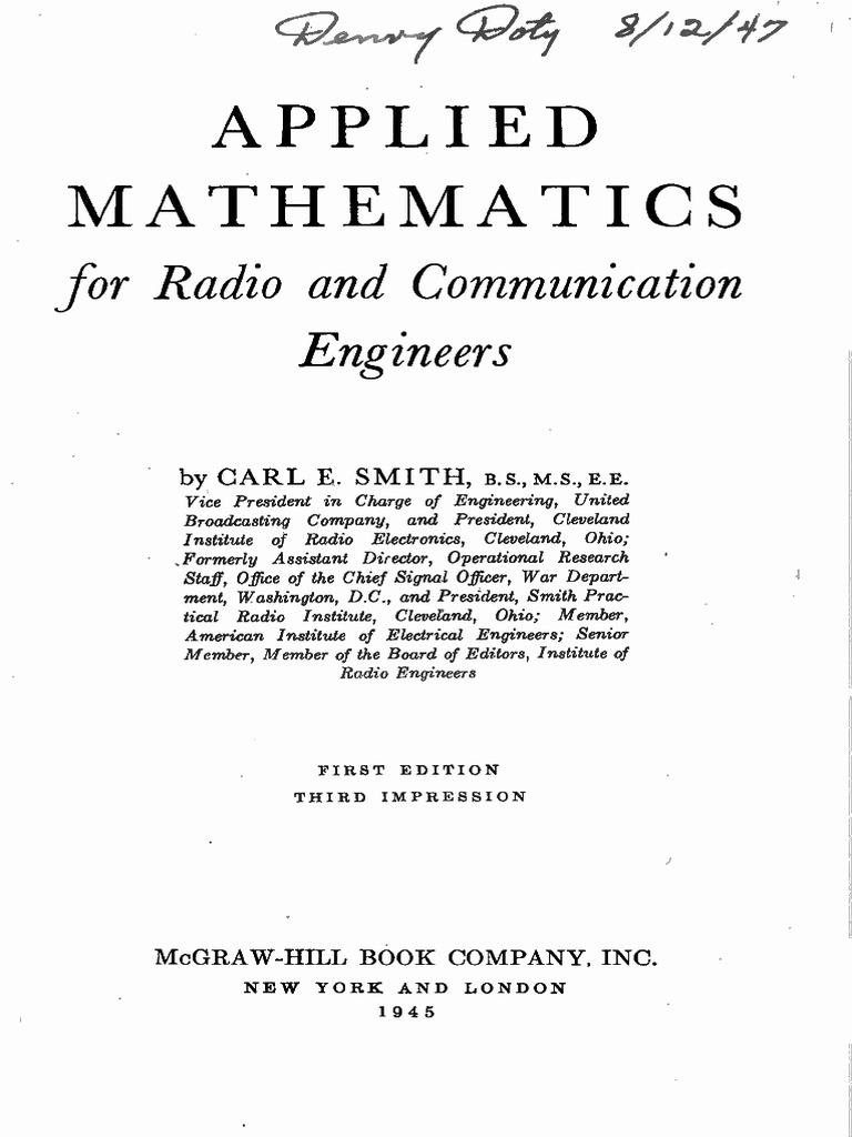 Applied Mathematics Carl Smith 1945 | PDF | Logarithm | Division ...