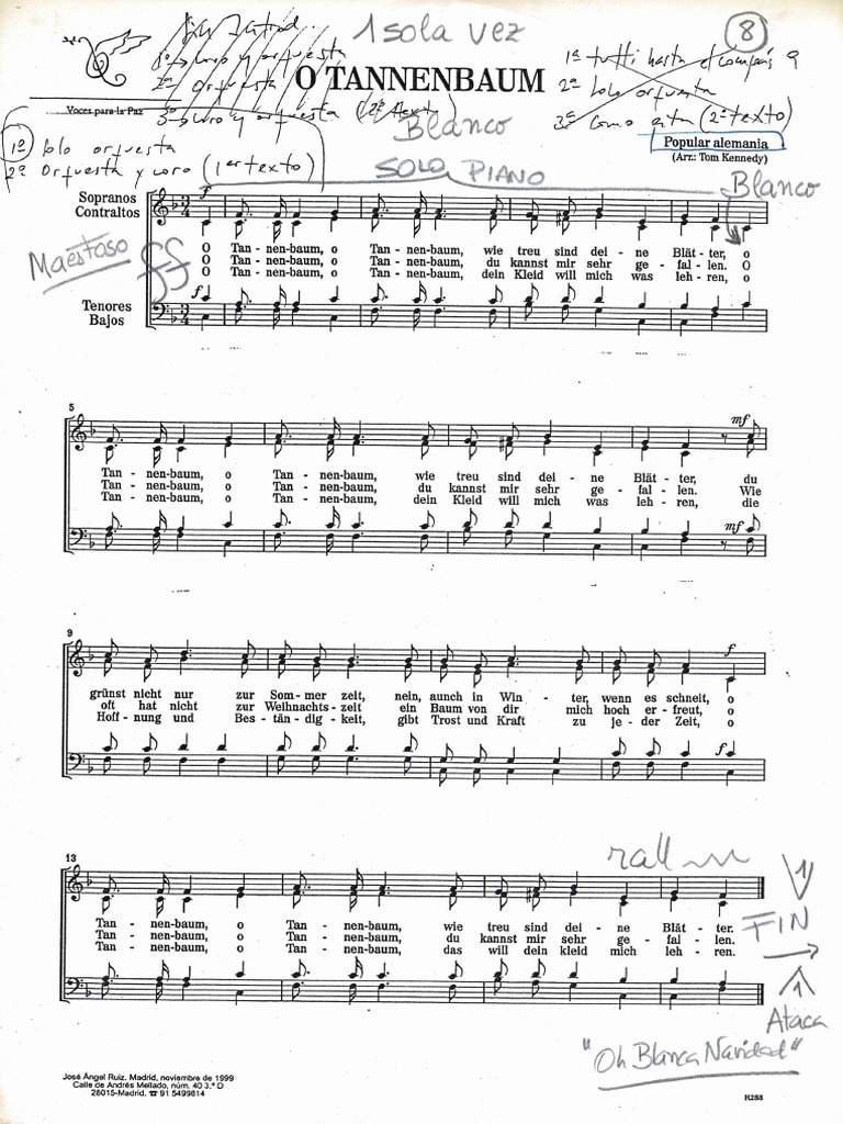 O Tannenbaum (Popular Alemana) | PDF