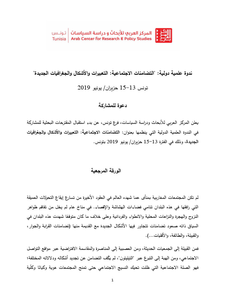 Social Solidarity Conference Background Paper | PDF