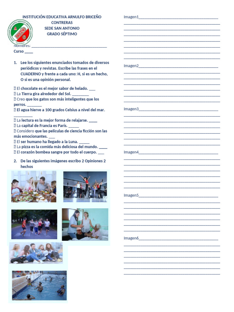 Hechos y Opiniones Guia | PDF