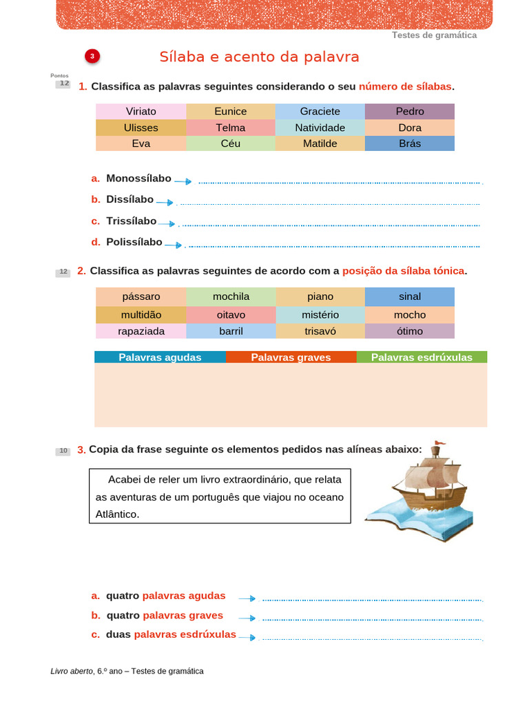 Lab6 Teste Gramatica 03 Pdf Artes Linguísticas E Disciplina
