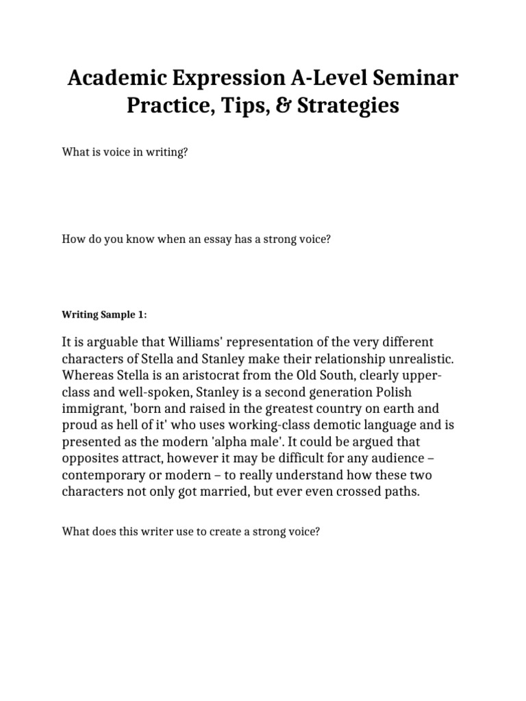 Academic Expression Handout | PDF | Human Communication