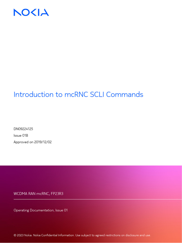 Introduction To MCRNC SCLI Commands | PDF | Command Line Interface | Shell (Computing)