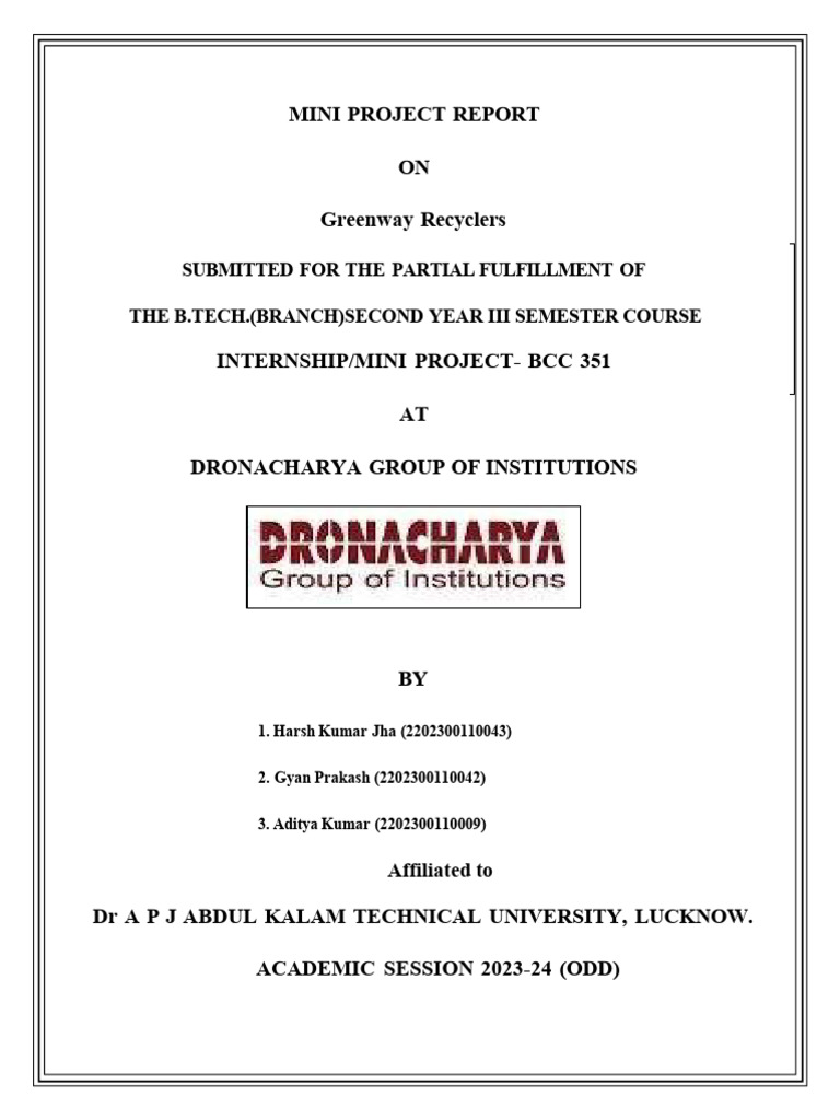 Minor Project Rubrics | PDF | Electronic Waste | Recycling