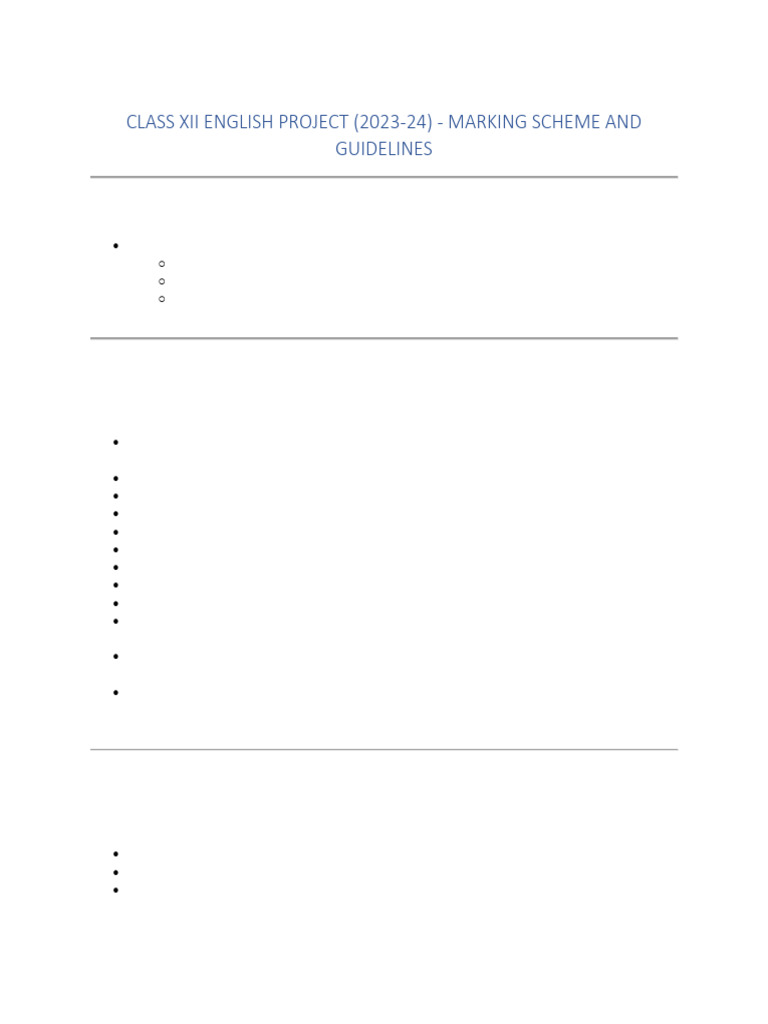 Class 12 English Project Guidelines | PDF | Gender Studies | Feminism