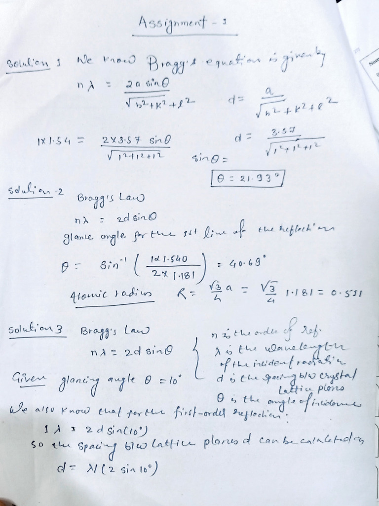 Assignment Solutions 1-4 | PDF