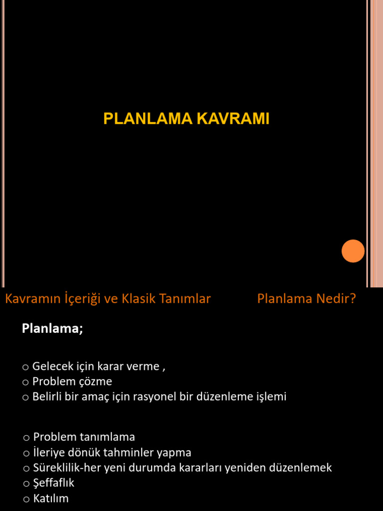 03 - Planlama Kavramı | PDF