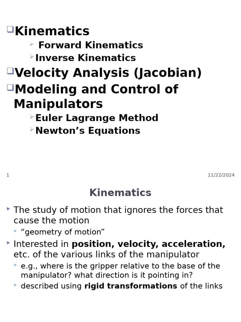 Robotics | PDF | Kinematics | Geometry