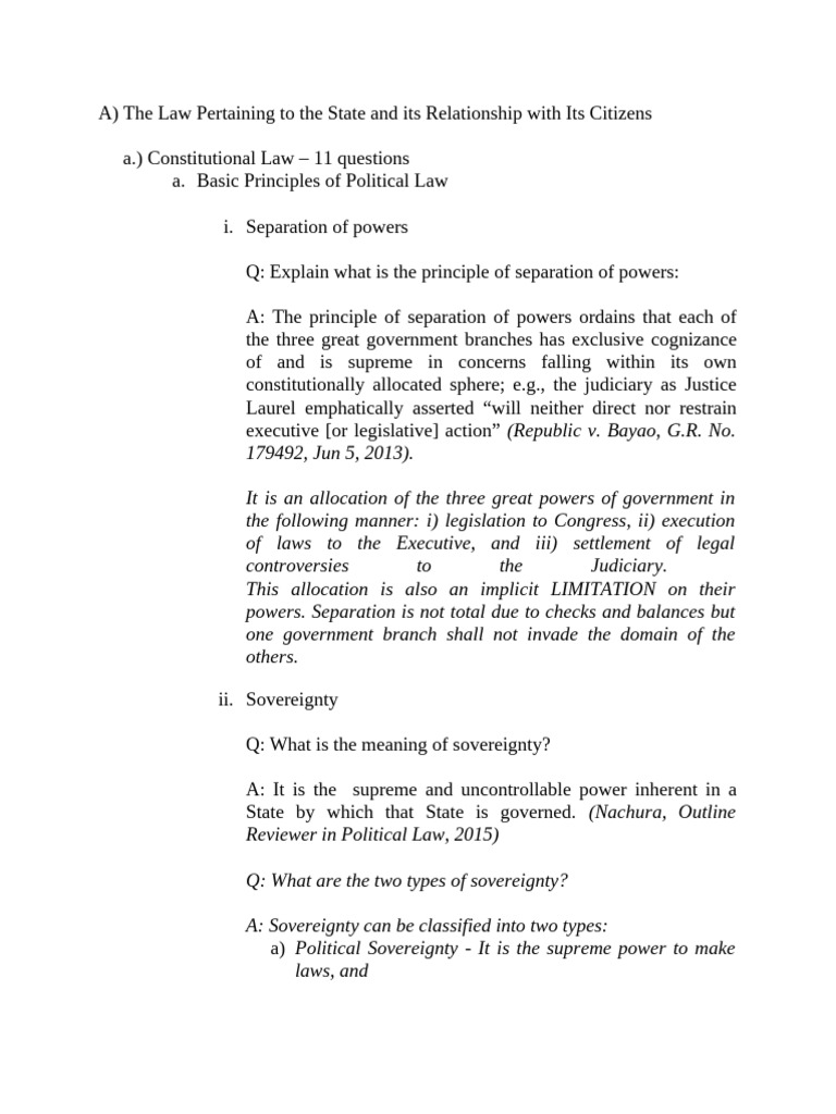 Consti Law Reviewer Bar 2020 2021 | PDF | Search Warrant | Eminent Domain