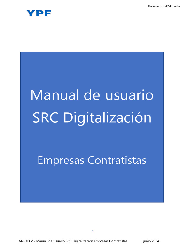 ANEXO V - Manual de Usuario SRC Digitalización Empresas Contratistas | PDF | Auditoría | Póliza ...