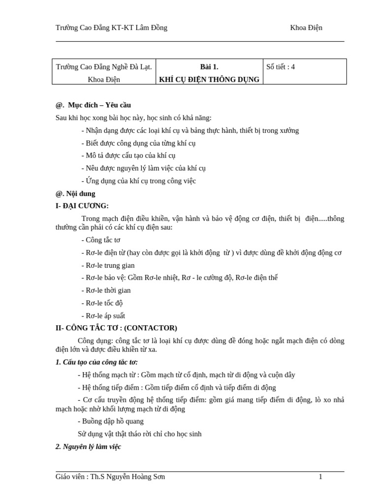 Giáo Trinh Thuc Hanh TBD | PDF