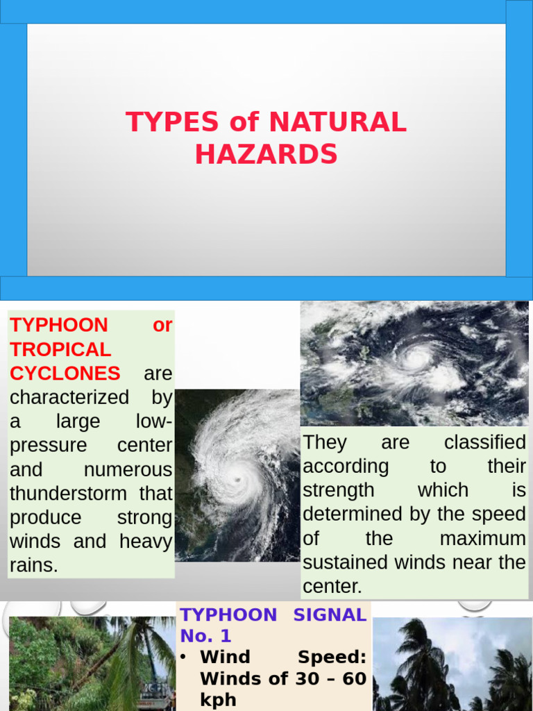 Disaster Preparedness Types of Hazards | PDF | Tropical Cyclones | Flood