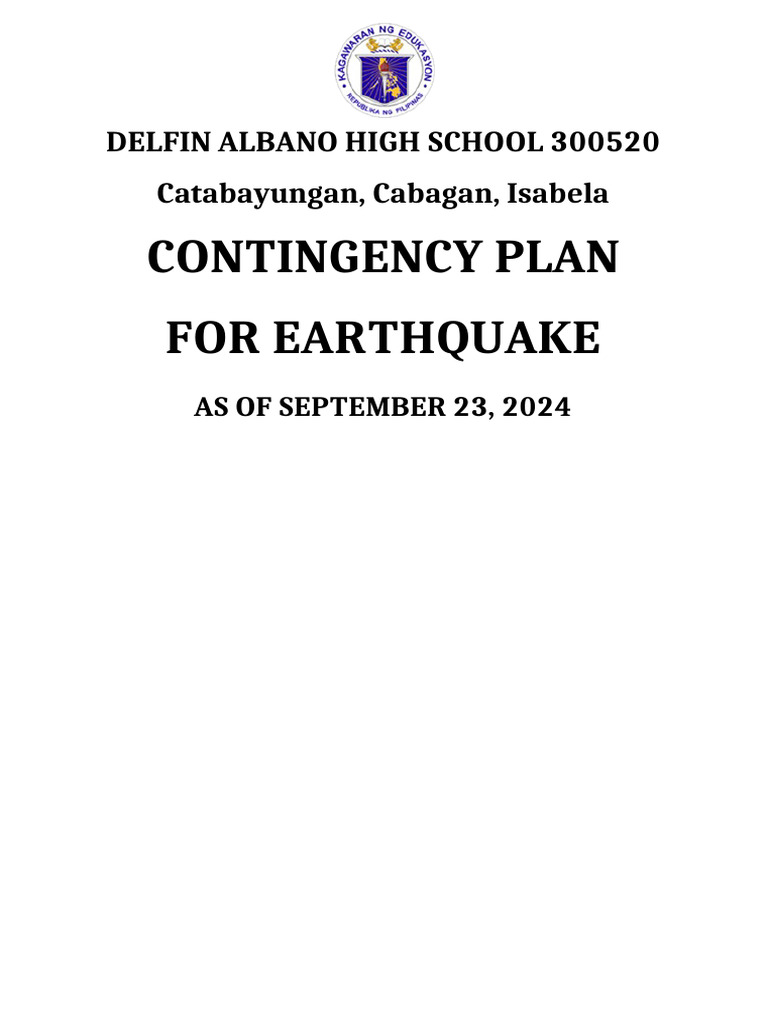 Conplan Template | PDF | Flood | Natural Hazards