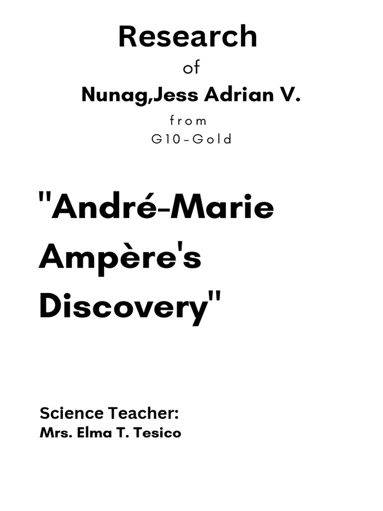 André-Marie Ampère's Discovery 20241007 212030 0000 | PDF ...
