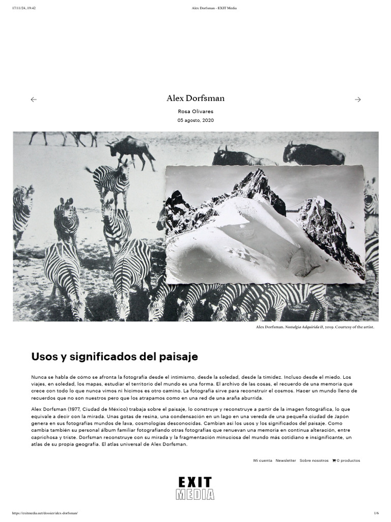 "Alex Dorfsman: Paisajes y Memoria" | PDF | Las artes | Visión