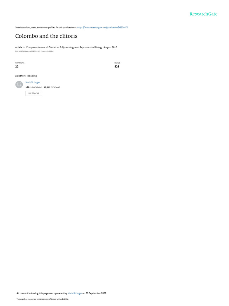 Colombo | PDF | Clitoris
