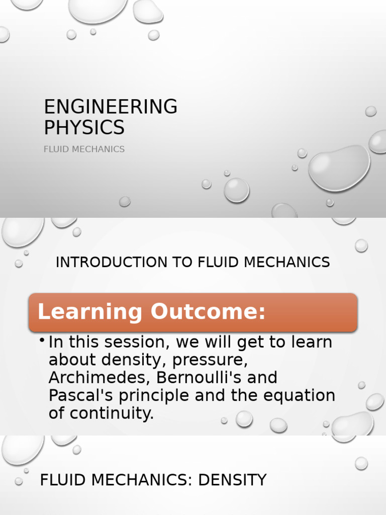 Fluid Mechanics | PDF | Buoyancy | Pressure