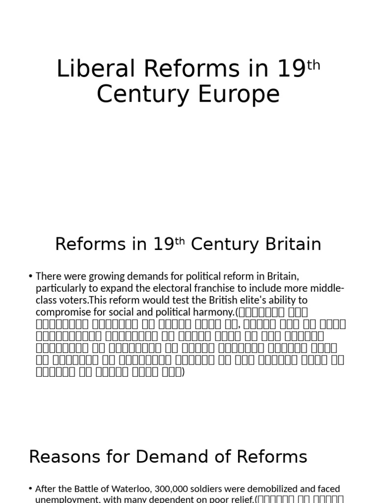 Reforms in Britain | PDF