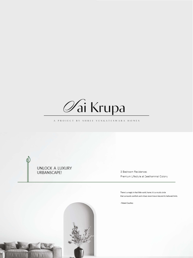 SVH Sai Krupa - Seethamal Colony - Brochure | PDF | Home & Garden