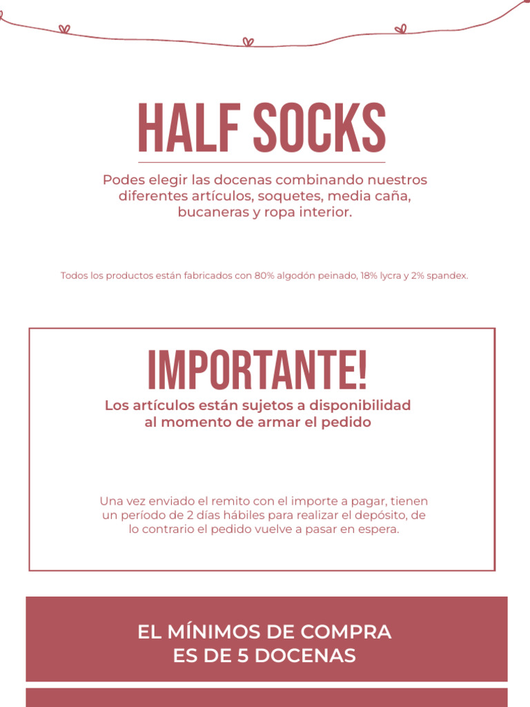 Catálogo NIÑOS Half Socks | PDF