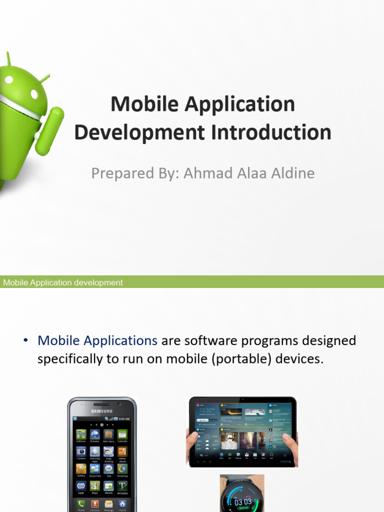 I3350 - Lecture 1 - Part 1 - Introduction | PDF | Mobile App | Android (Operating System)