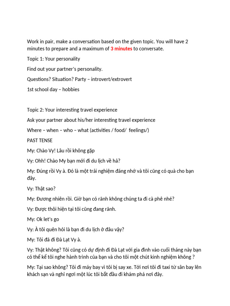 Speaking - Ideas | PDF