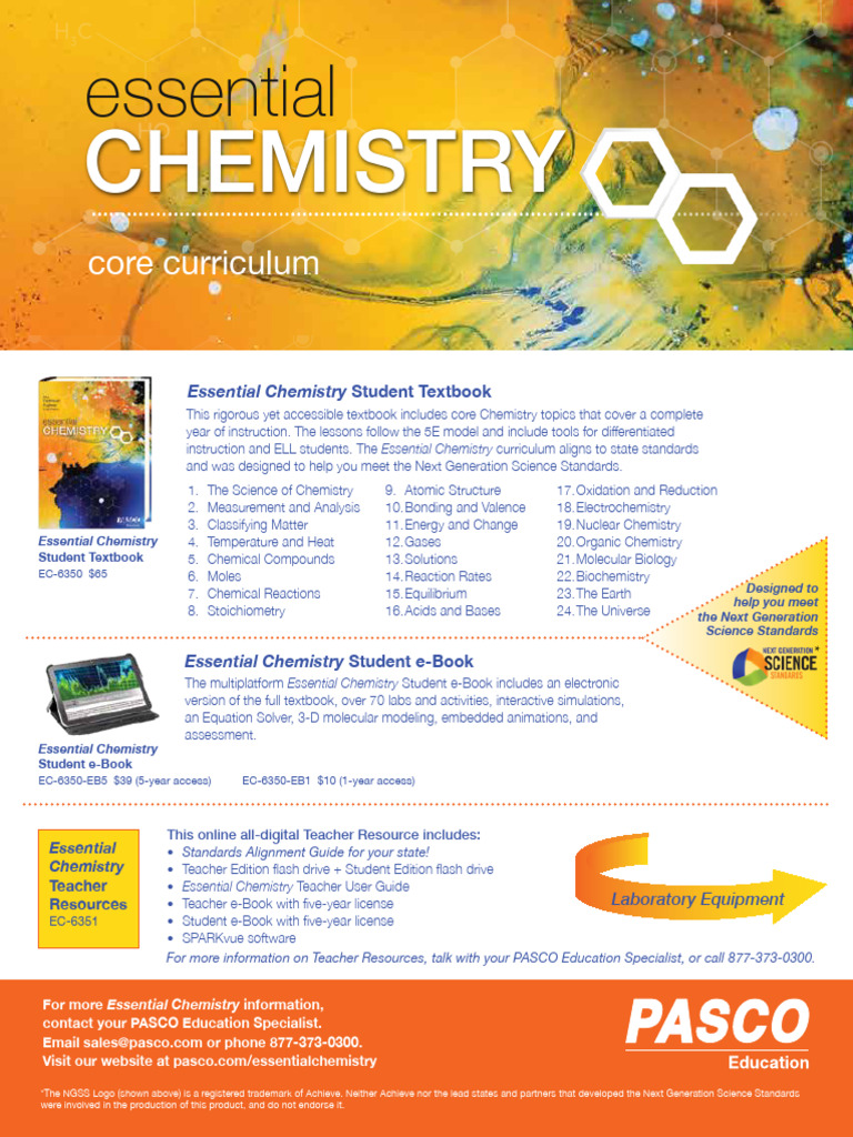 Broc Essential Chemistry First Edition | PDF | Chemistry | Chemical ...