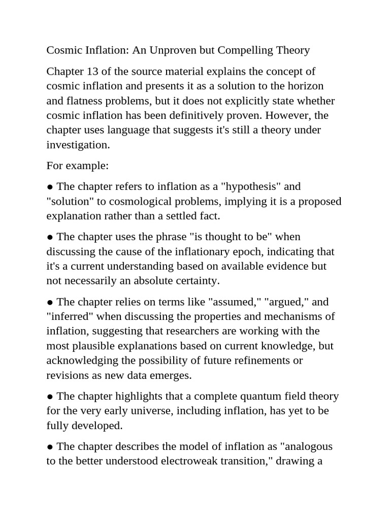 Cosmic Inflation | PDF | Philosophy