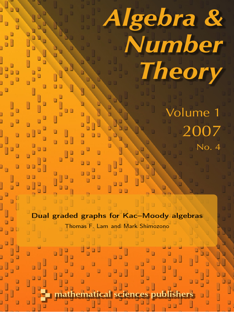 Dual Graded Graphs For Kac - Moody Algebras | PDF | Algebraic ...