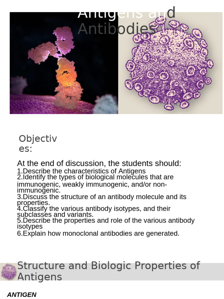 Antigens and Antibodies | PDF | Science & Mathematics