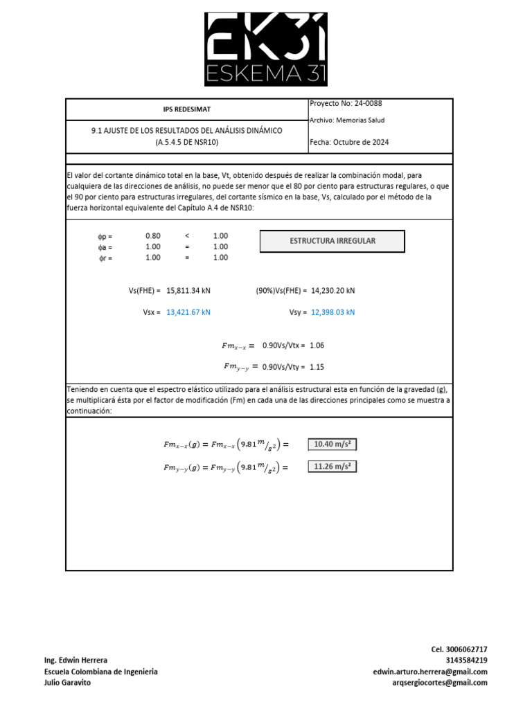 Análisis Dinámico de Estructuras Irregulares | PDF