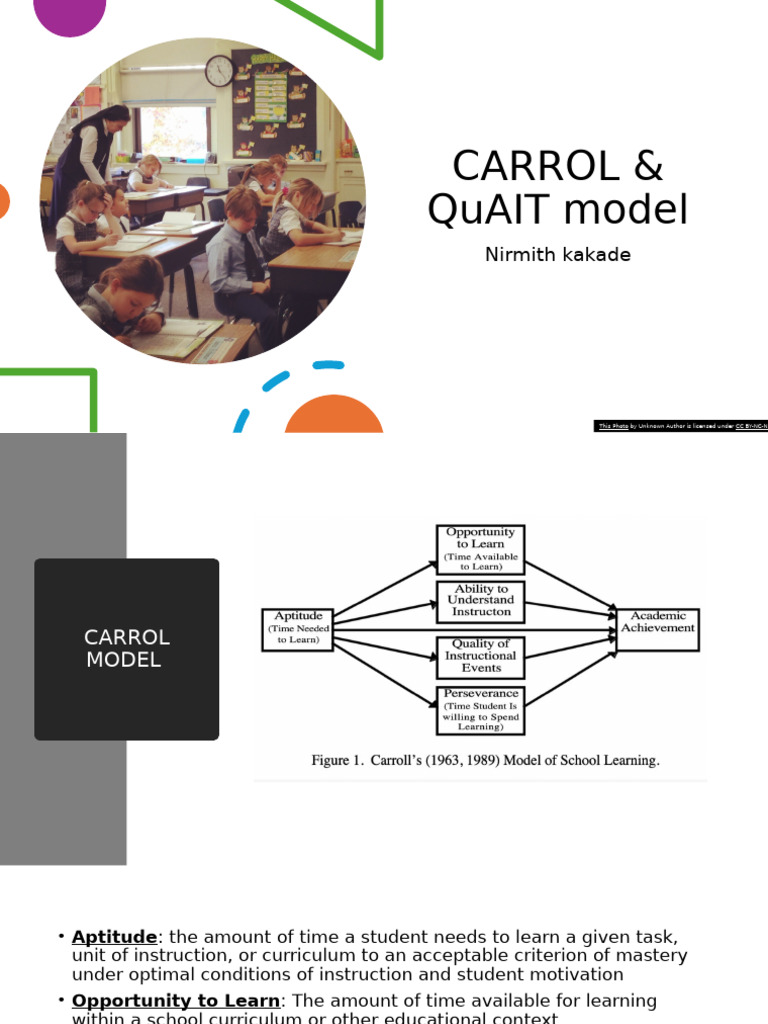Carrol and QUAIT Model of Classroom Management | PDF | Individualized ...