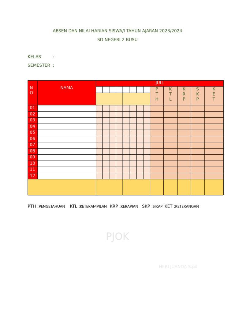 Absen Siswa | PDF