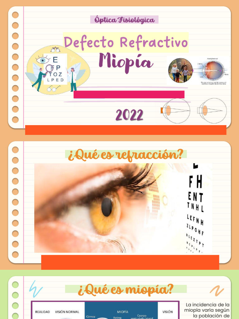 Miopía: Causas, Síntomas y Corrección | PDF | Miopía | Ojo humano