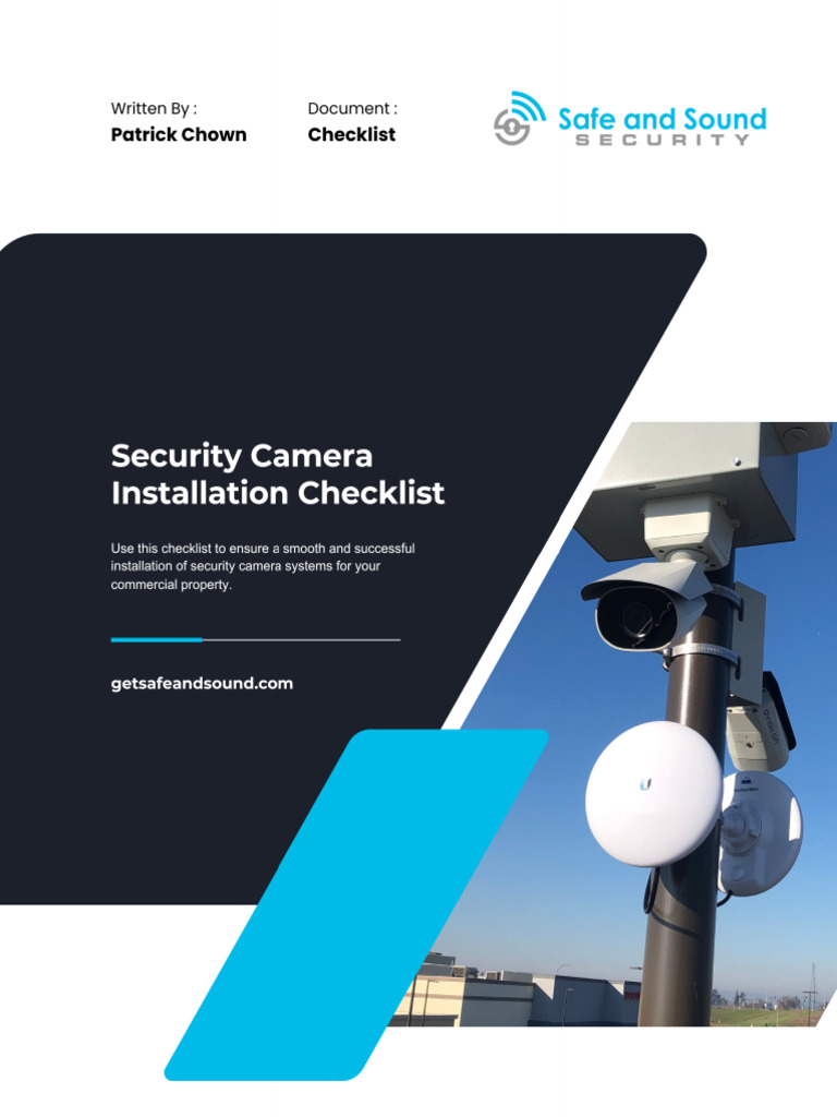 Security Camera Installation Checklist | PDF | Camera | Closed Circuit ...