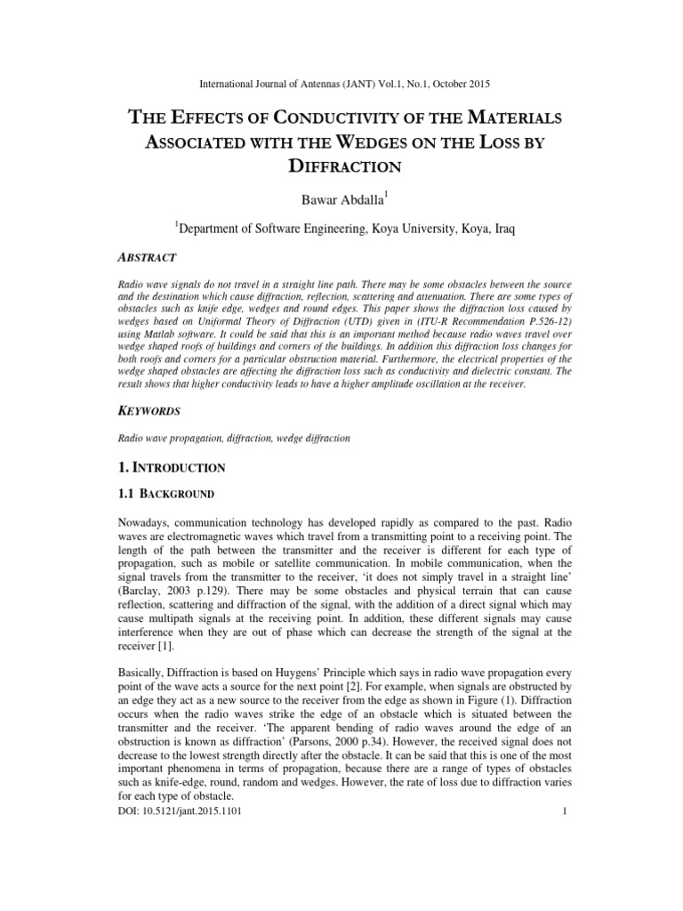 The Effects of Conductivity of The Materials Associated With The Wedges On The Loss by ...