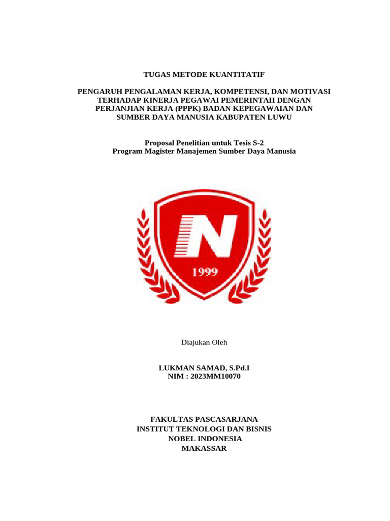 Contoh Proposal Mini Penelitian Create B | PDF | Karier & Perkembangan