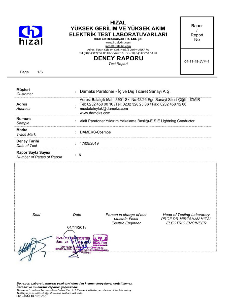 Cosmos 400ka Test | PDF