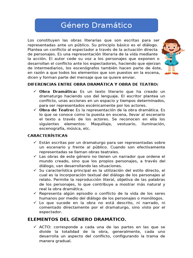 Ficha - Género Dramático | PDF | Teatro