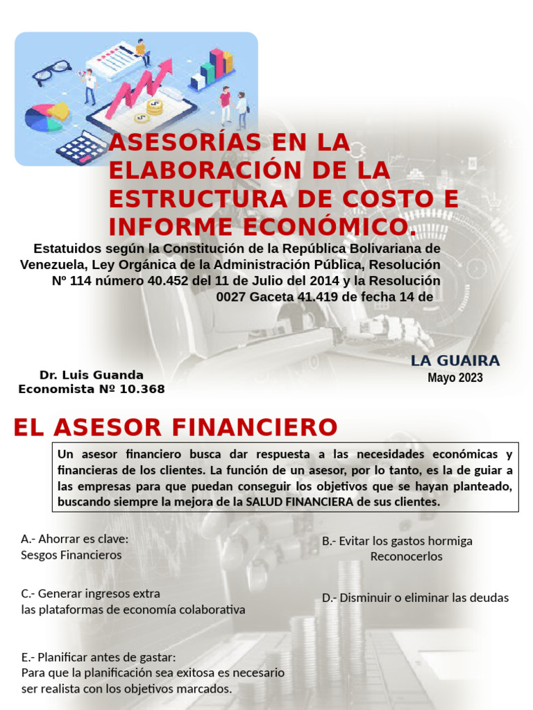 Asesorías Estructuras de Costo 2023 | PDF | Presupuesto | Depreciación