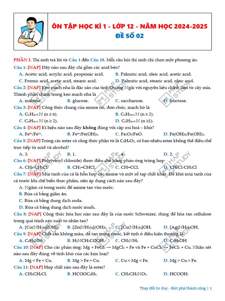 Bộ Đề CKI - Lớp 12 - Đề 2 | PDF
