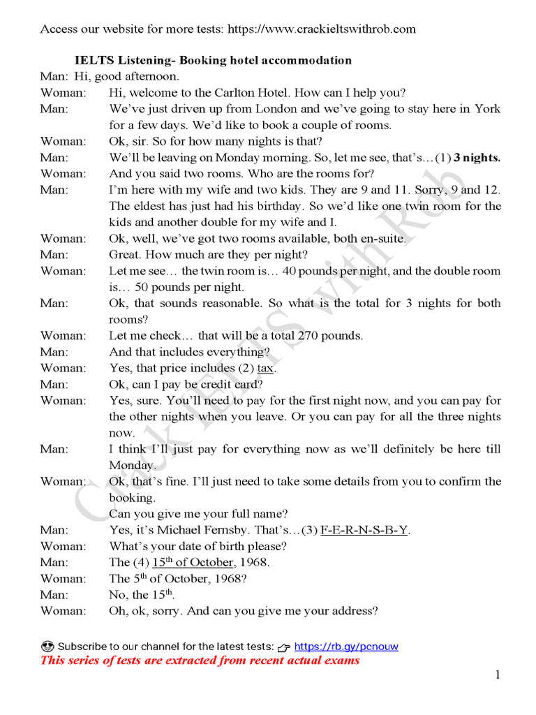 Test 3 - Tapescript | PDF