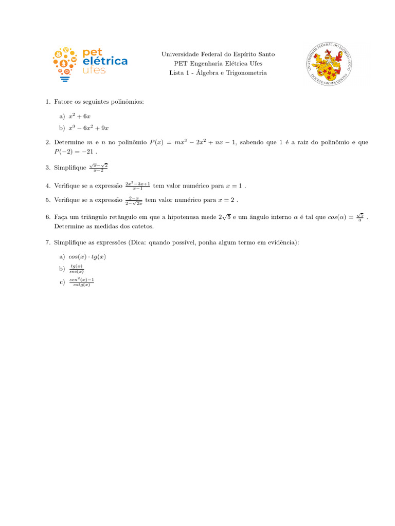 Lista1 Gabarito | PDF