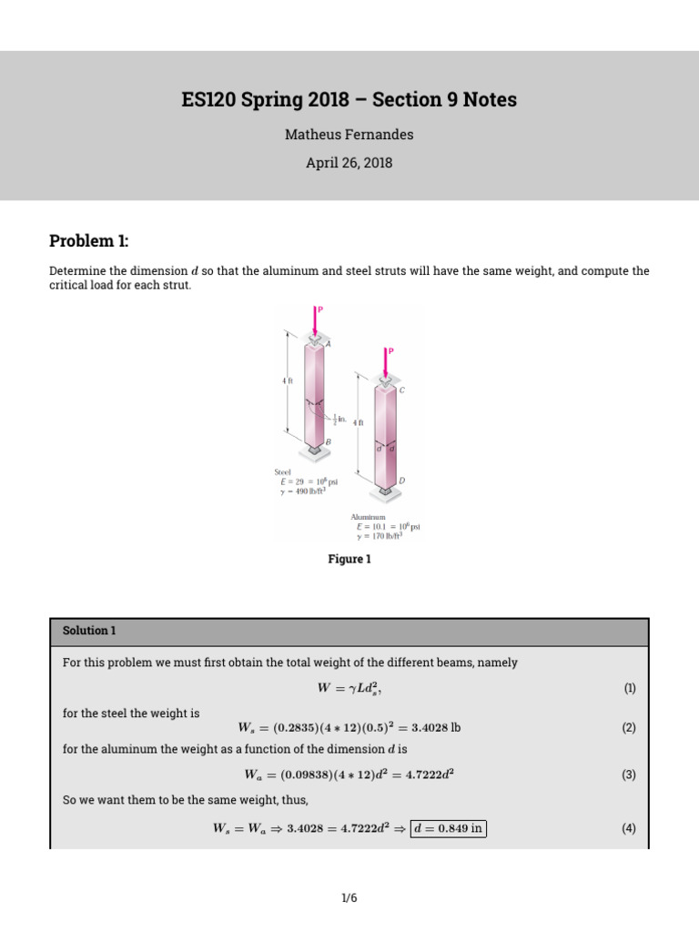 ES120 2018 Section9 | PDF | Mechanical Engineering | Mechanics