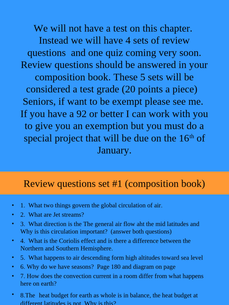 Chapter 8 Section 2 Oceanography The Coriolis Effect and The Atmospheric Circulation of | PDF ...