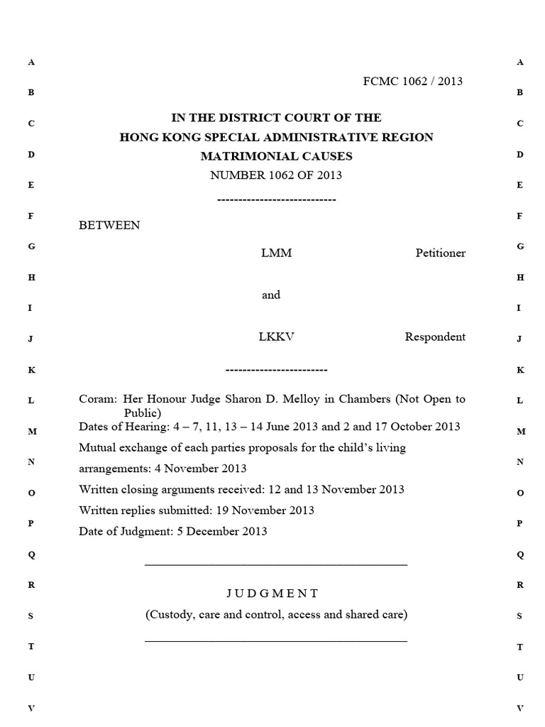 FCMC 1062 - 2013 | PDF | Child Custody | Legal Guardian