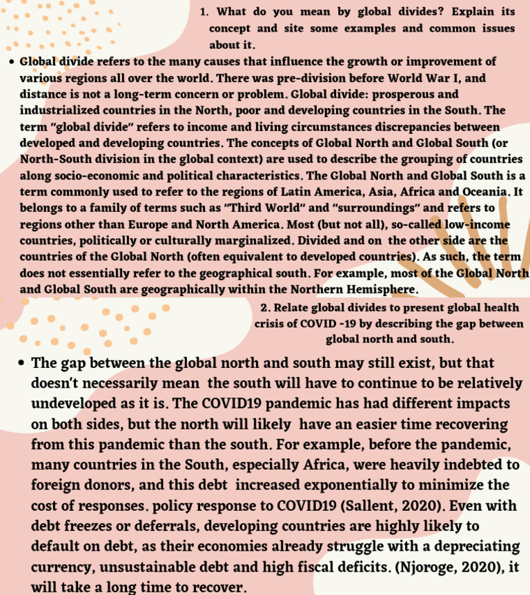 Global Divide | PDF | Developing Country | Political Economy