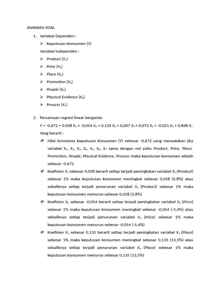 Jawaban Soal Ujian Final Metode Penelitian Bisnis | PDF