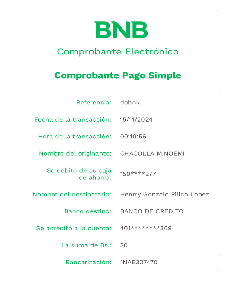 Comprobante | PDF