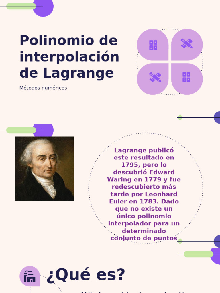 Interpolación Lagrange | PDF